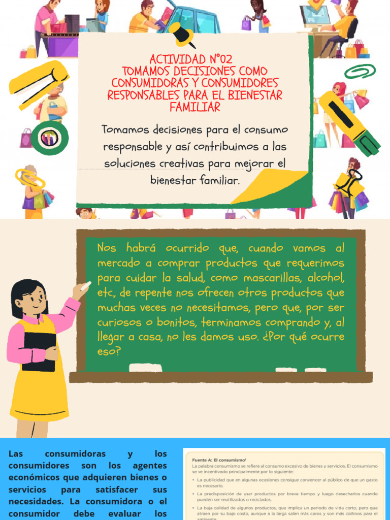Tomamos Decisiones Como Consumidoras y Consumidores Responsables para ... Tomamos Decisiones Como Consumidoras y Consumidores Responsables para ...