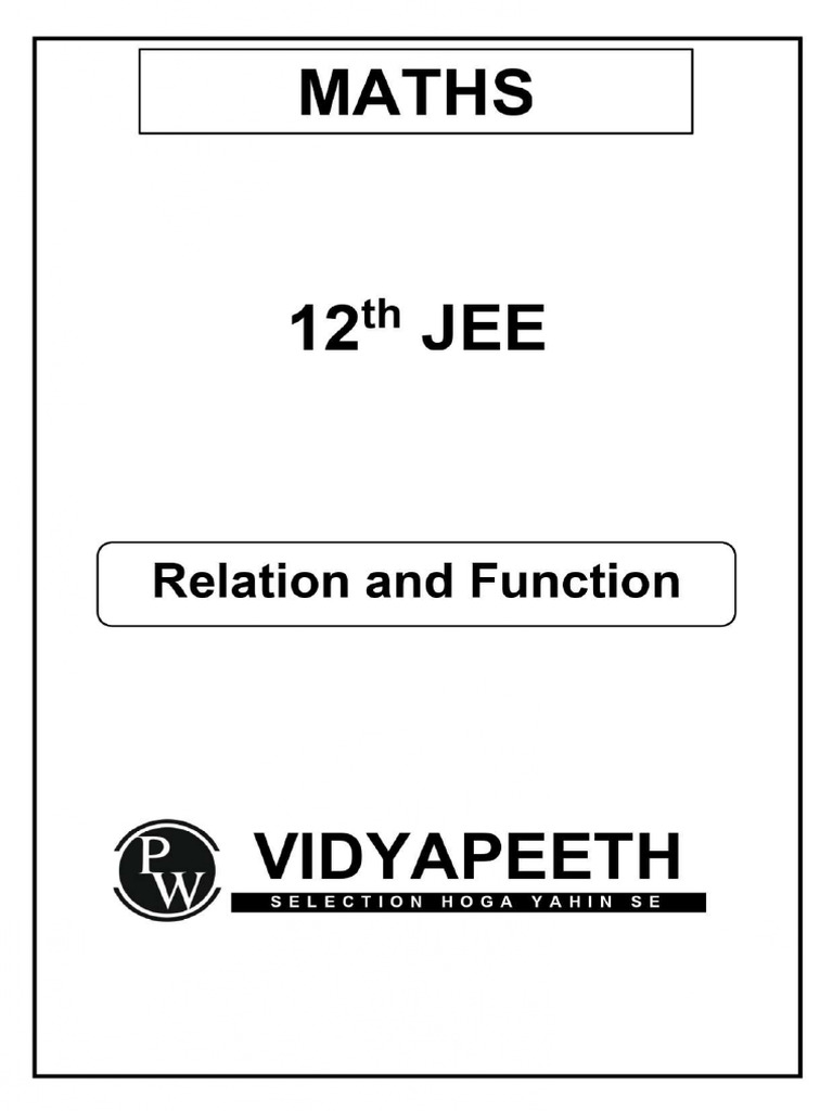 Relation & Functions - DPPs | PDF | Mathematical Analysis | Functions And Mappings