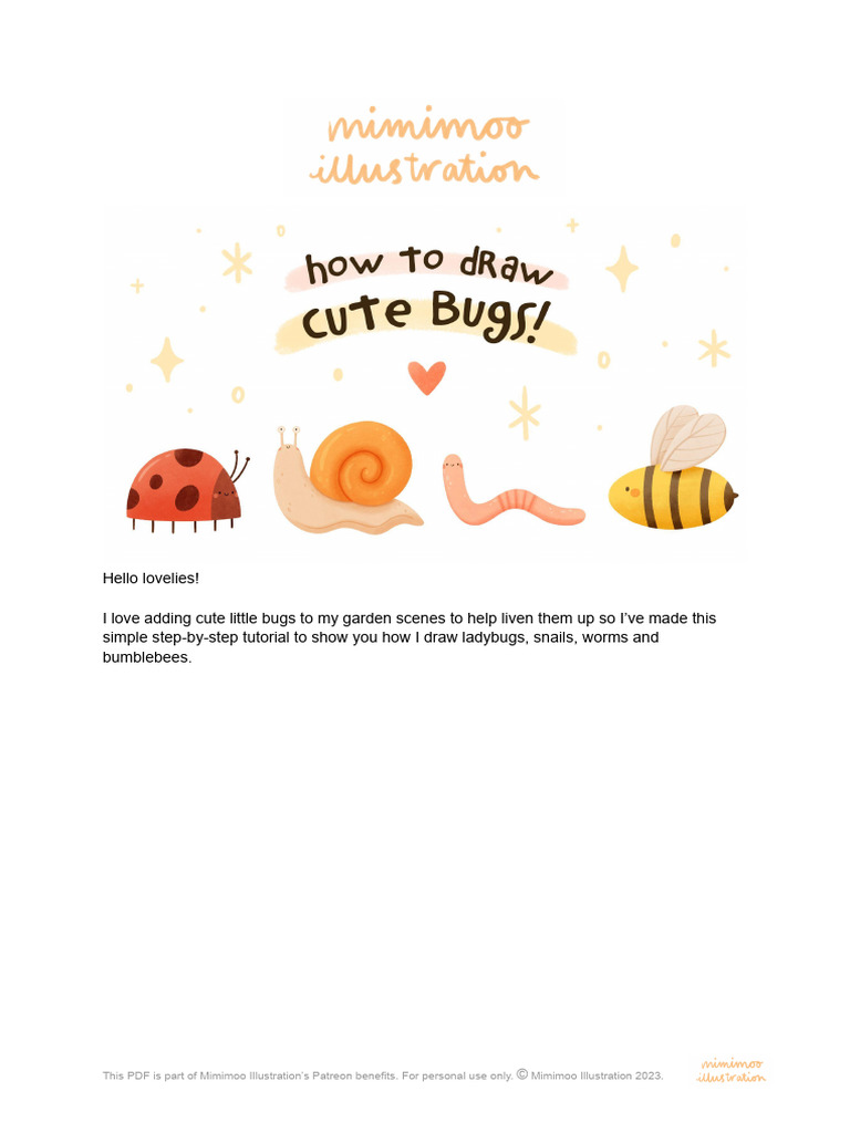 26 - How To Draw Cute Bugs | PDF
