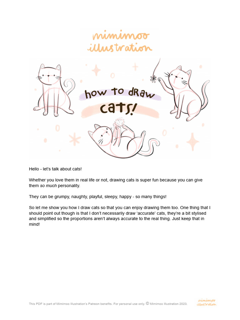 33_How To Draw Cats | PDF | Cats | Shape
