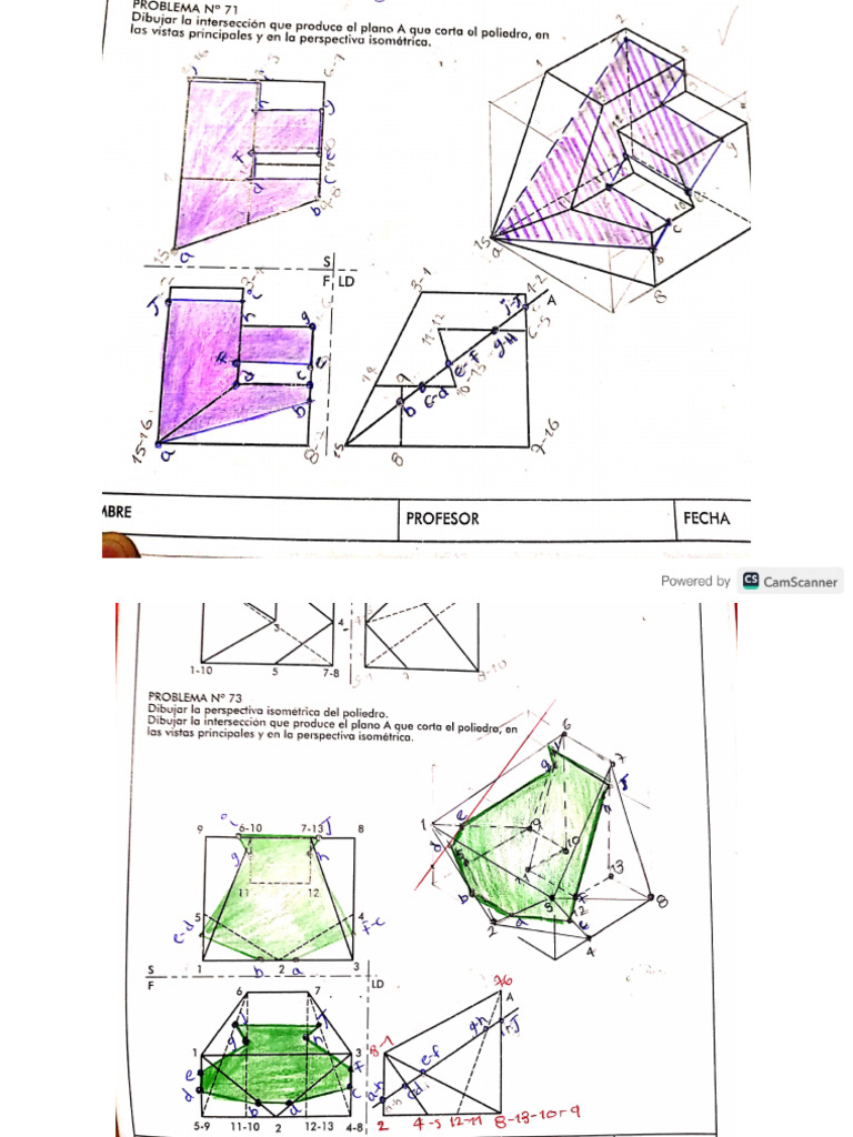 TAREAS 3- GEOMETRÍA DESCRIPTIVA | PDF