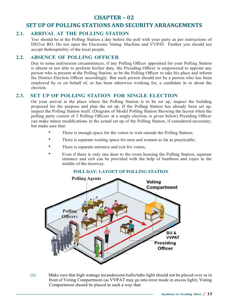 Handbook For Presiding Officer, 2023-4 | PDF | Voting | Elections
