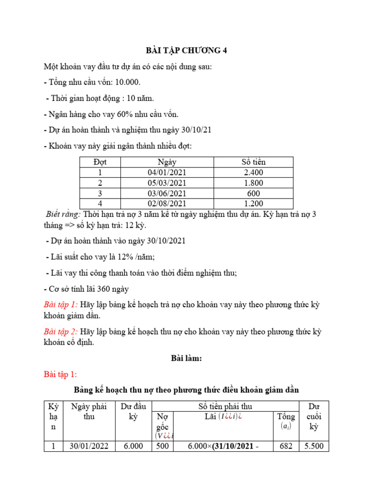 BT Cho Vay NHTM | PDF