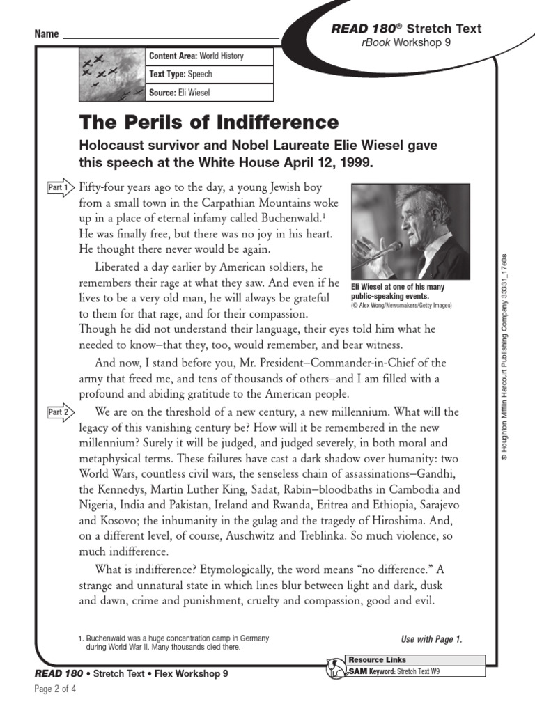 Extended Activity - Chapter 4 - The Perils of Indifference | PDF