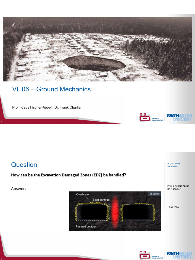Mine 03 Ground Mechanics | PDF | Concrete | Mining
