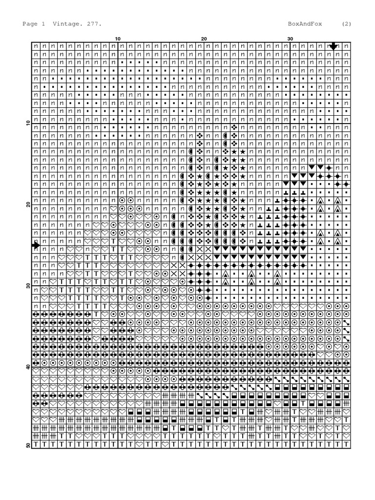 Vintage 277 Black White Symbols 1 | PDF | Artes Textiles
