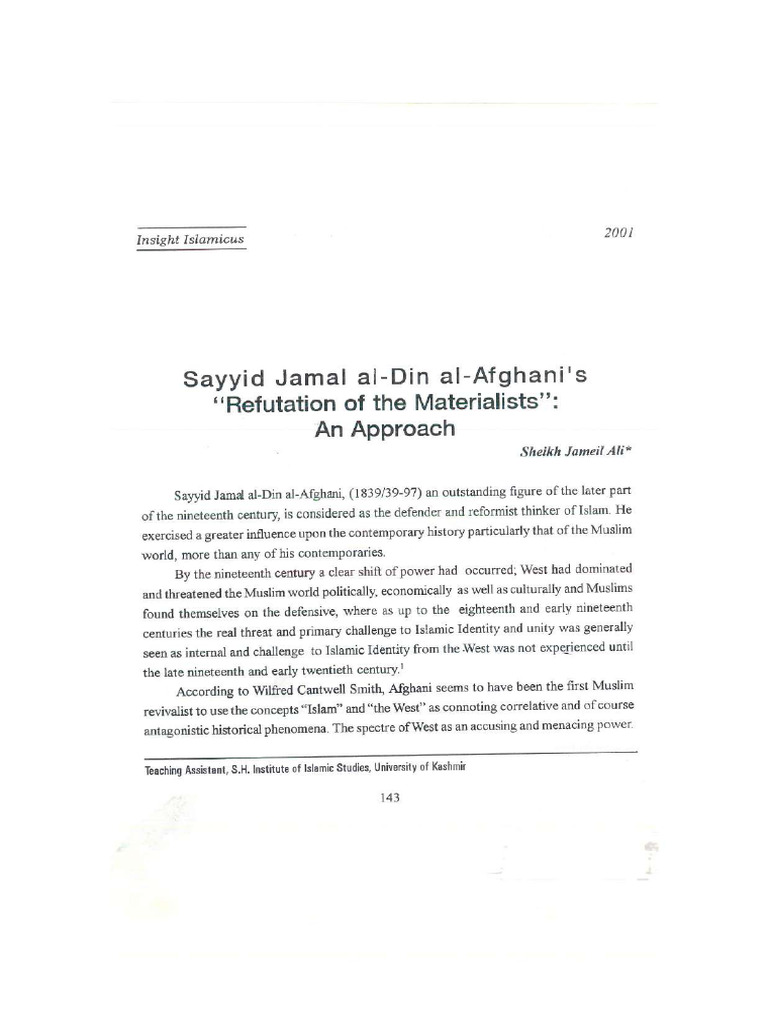 Jamaluddin Afghani | PDF