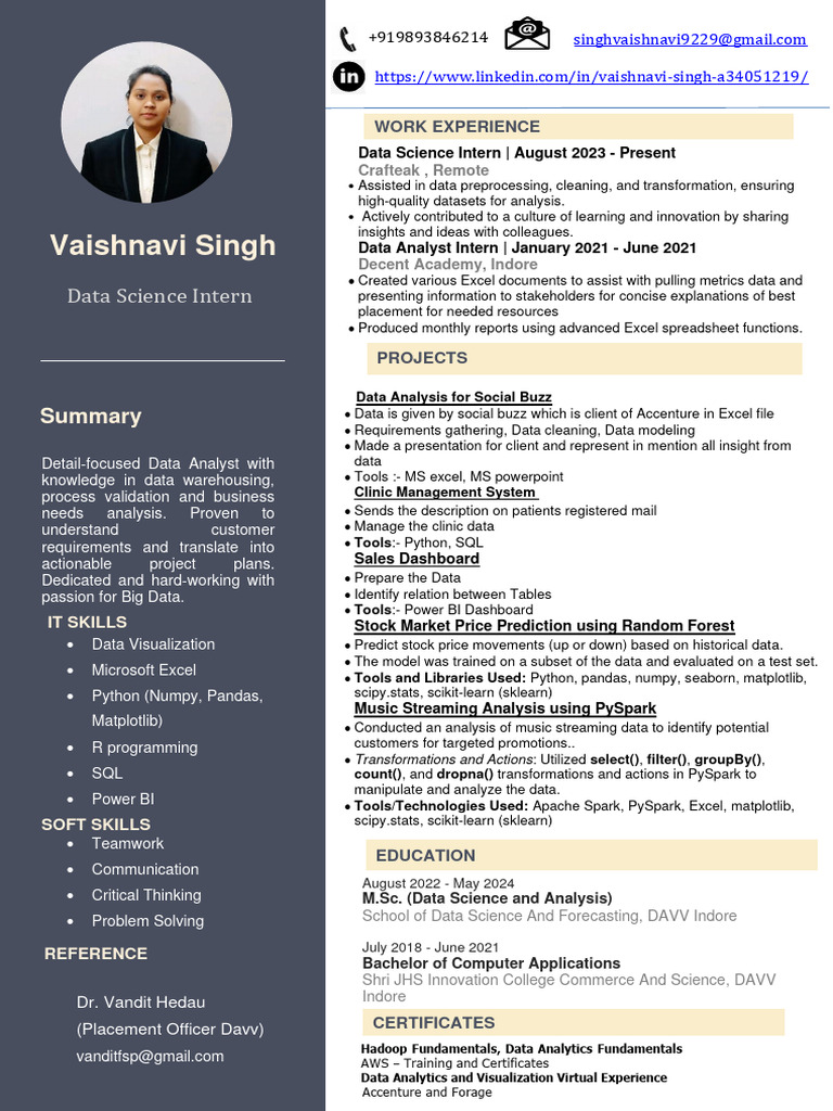 215-professional-resume | PDF | Apache Spark | Data Science