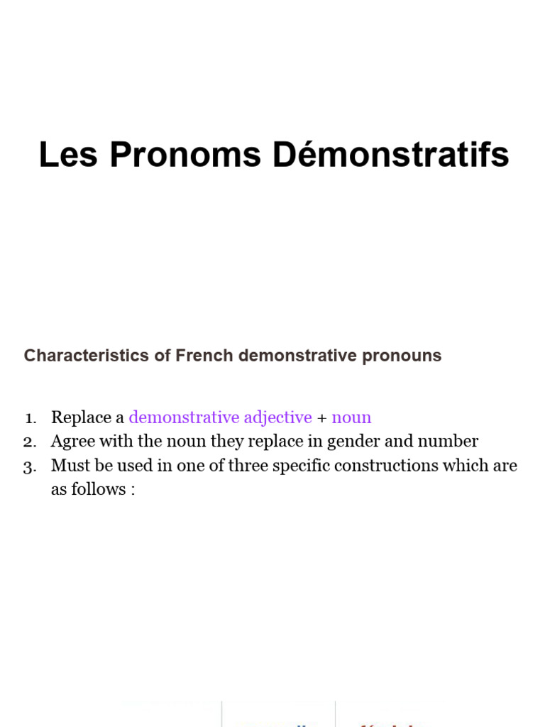 Demonstrative Pronouns | PDF