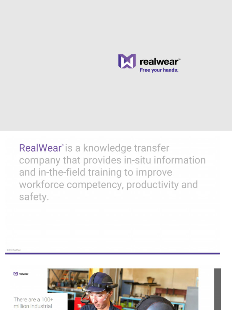 RealWear Overview May 2019 | PDF | Technical Support | Computing