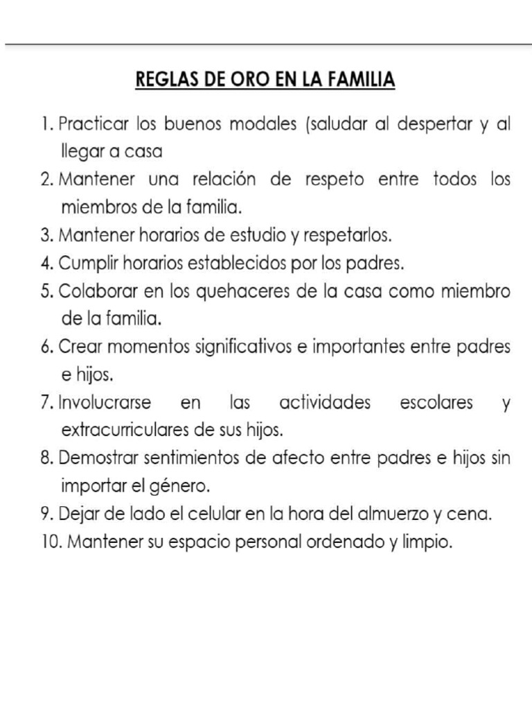 Reglas de Oro | PDF
