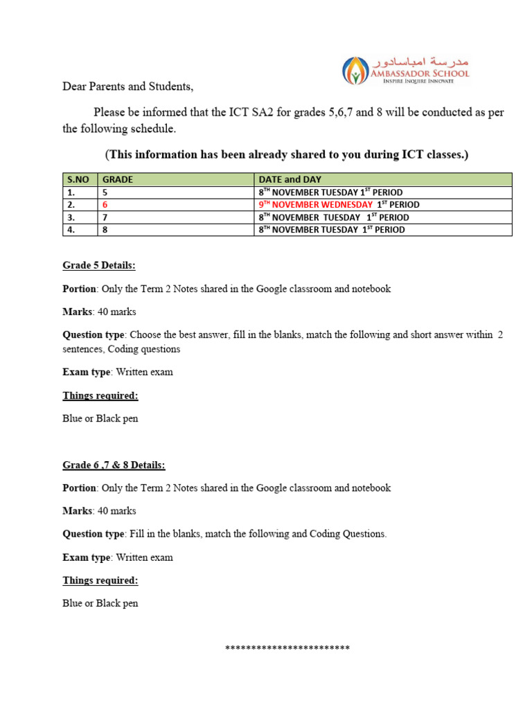 Sa2 Ict Time Table 2022 23 | PDF | Career & Growth | Games & Activities