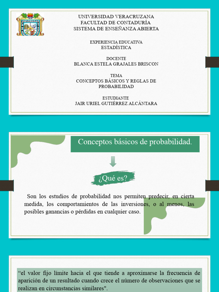 Reglas de Probabilidad, Multiplicación y Adición.pptx (1) | PDF | Probabilidad | Matemáticas