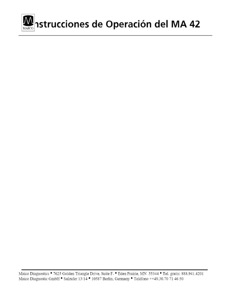 Manual de Usuario Del Maico MA 42 | PDF