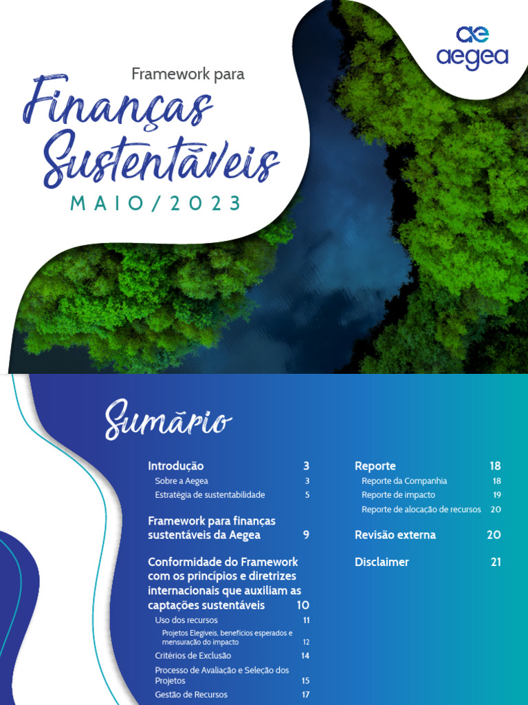 Framework Finanças Sustentáveis 2023 Pdf Sustentabilidade