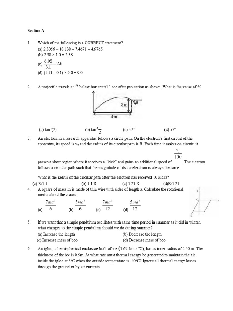 7 Jan 2024 Physics | PDF | Electron | Pendulum