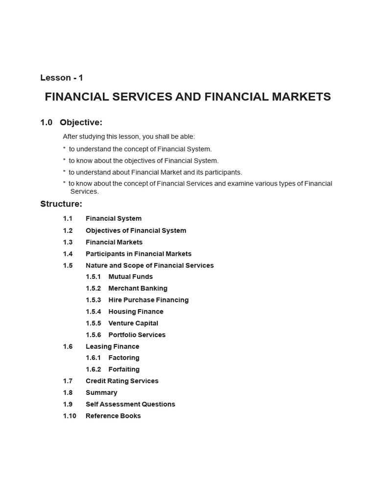 Lesson 1 | PDF | Financial Markets | Banks