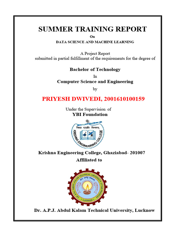 Data-Science-Report - Priyesh | PDF | Linear Regression | Data Analysis