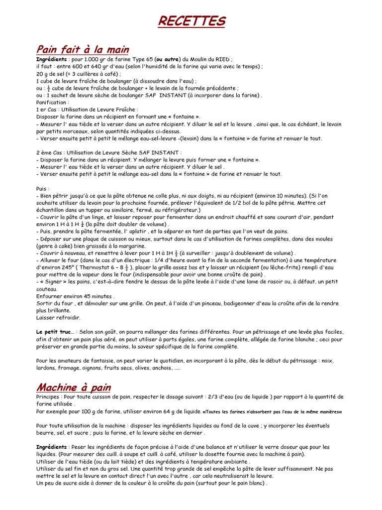 Recettes | PDF