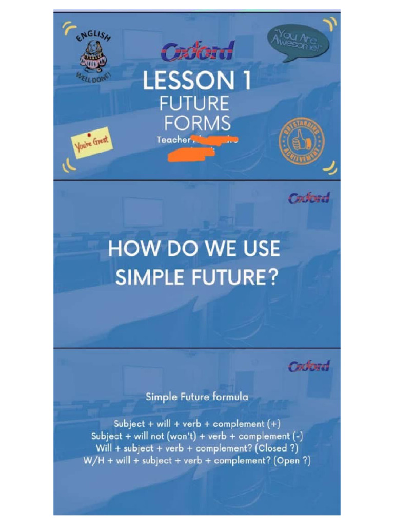 Lesson 1 Future Forms | PDF