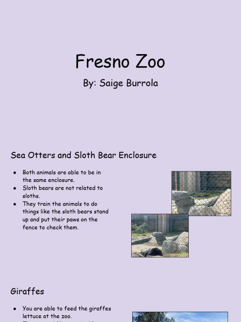 Fresno Zoo Animal Encounters Guide | PDF