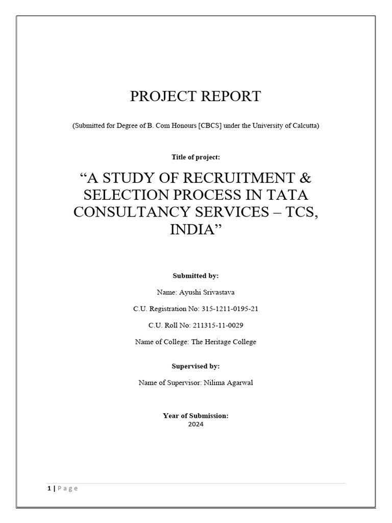 Sem VI Project | PDF | Recruitment | Organizational Behavior