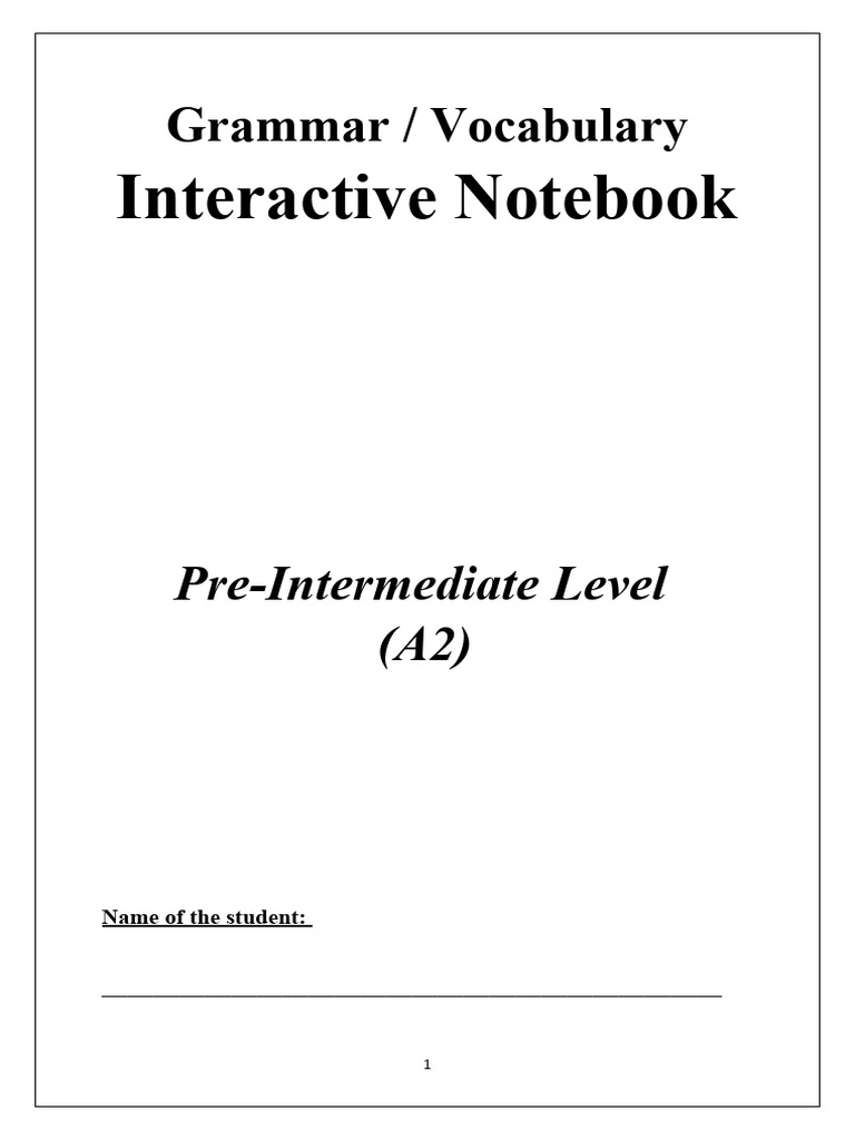A2 Grammar and Vocabulary Guide | PDF | Verb | Adjective