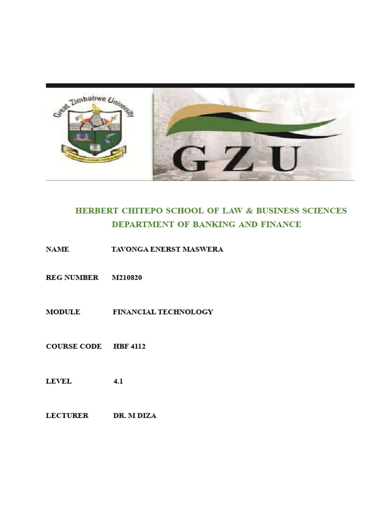 Tavonga Financial Technology Assignment | PDF