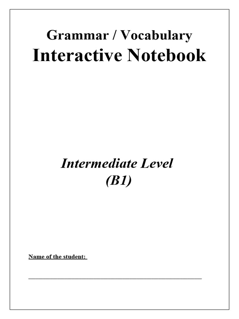 Intermediate Grammar & Vocabulary Guide | PDF | Verb | Adjective