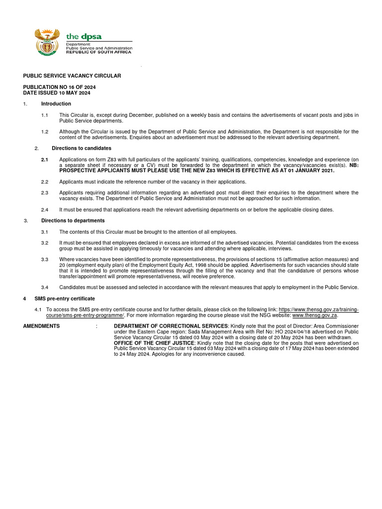 PSV Circular 16 of 2024 | PDF | Academic Degree | Bachelor's Degree