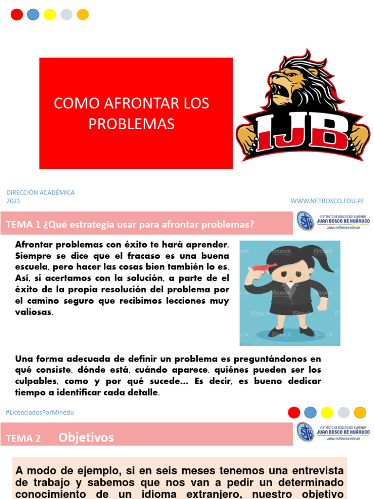 Leccion N 4como Afrontar Los Problemas | Descargar gratis PDF | Motivación | Motivacional