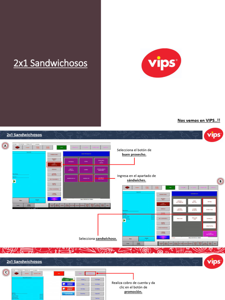 Promoción 2x1 Sandwichosos en VIPS | PDF | Software