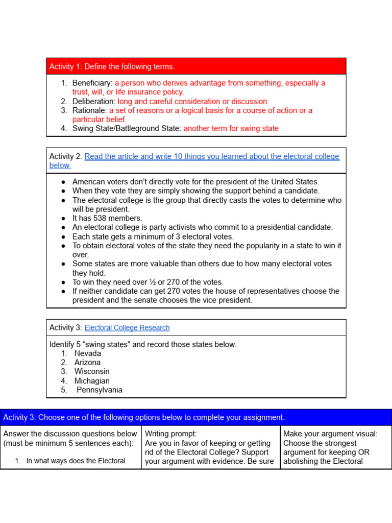 Karina Garduno Sanchez - Electoral College Assignment | Download Free ...