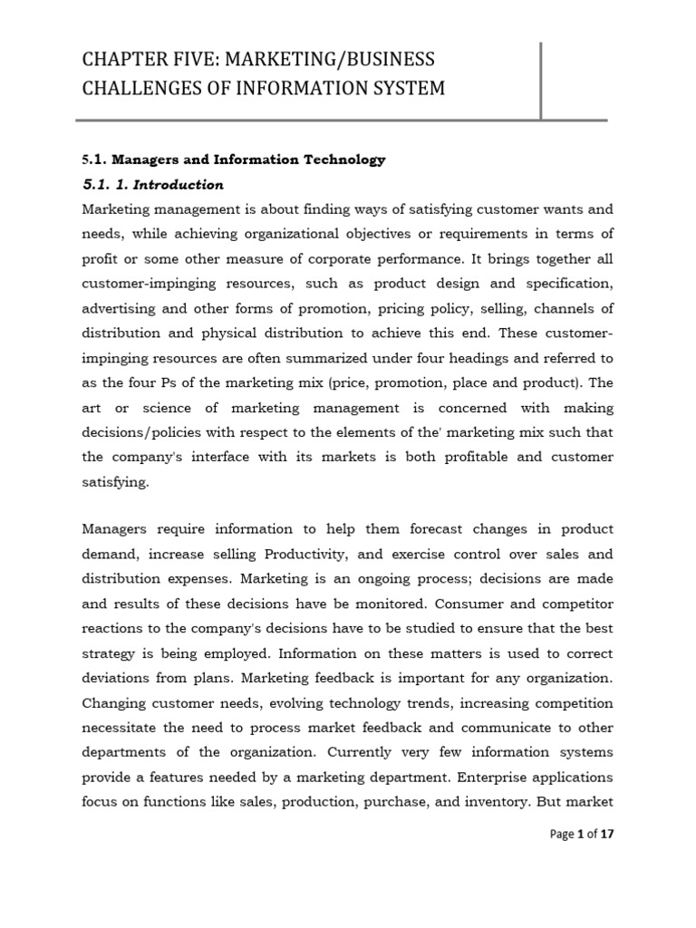 Chapter Five Modular | Download Free PDF | Strategic Management | Marketing