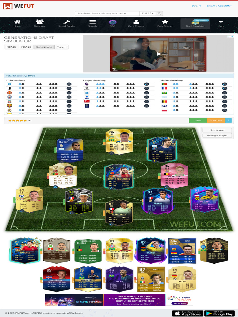 FIFA Generations Draft Simulator | PDF