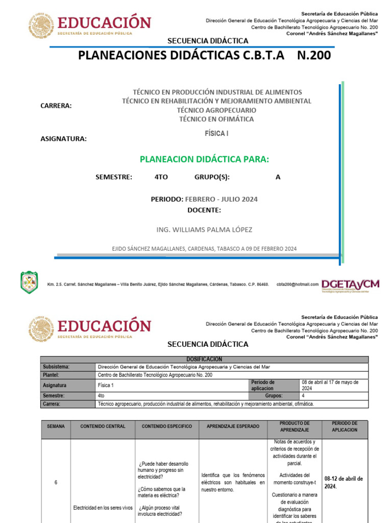Sec2 Fisica1-2024 | PDF | Electricidad | Aprendizaje