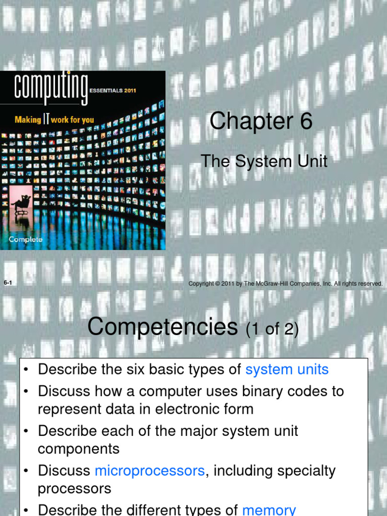 Lecture6 BasicConceptsofIT SYSTEM UNIT | PDF | Random Access Memory | Central Processing Unit