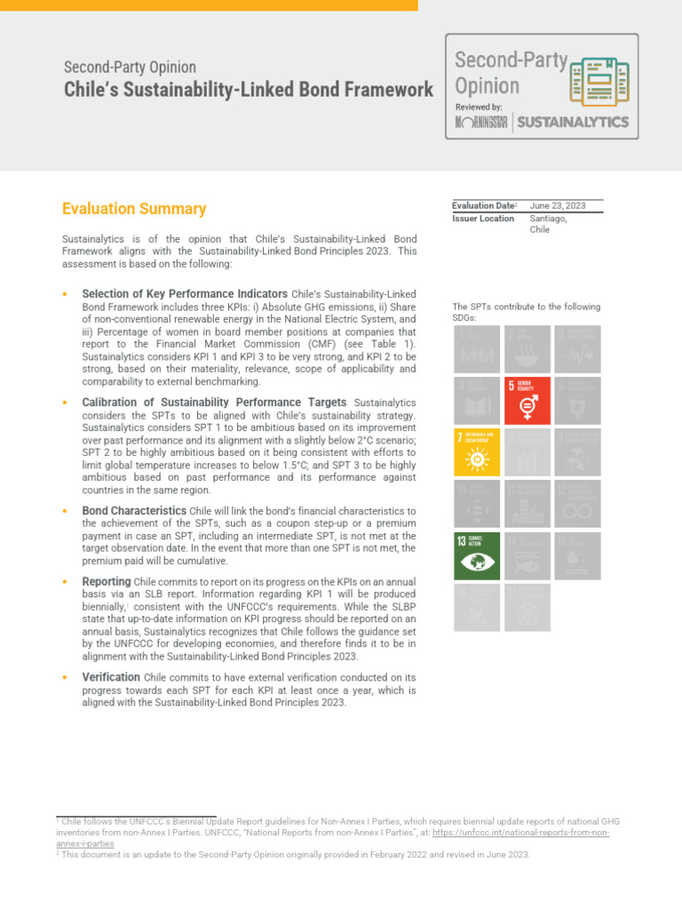 Chile Sustainability-Linked Bond Framework Second-Party Opinion 2023 ...