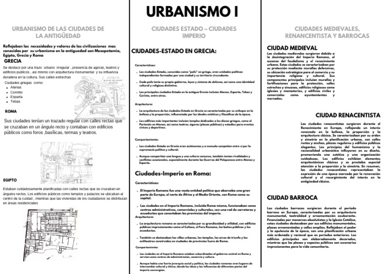 Urbanismo | PDF | Antigua Grecia | imperio Romano