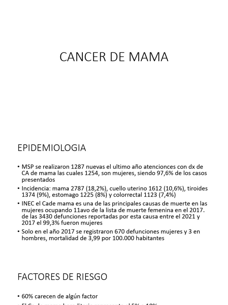 Diapos Onco Completo - Removed | PDF | Cáncer de mama | Cáncer