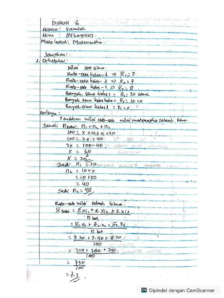 Diskusi 6 MTK Samiah | PDF