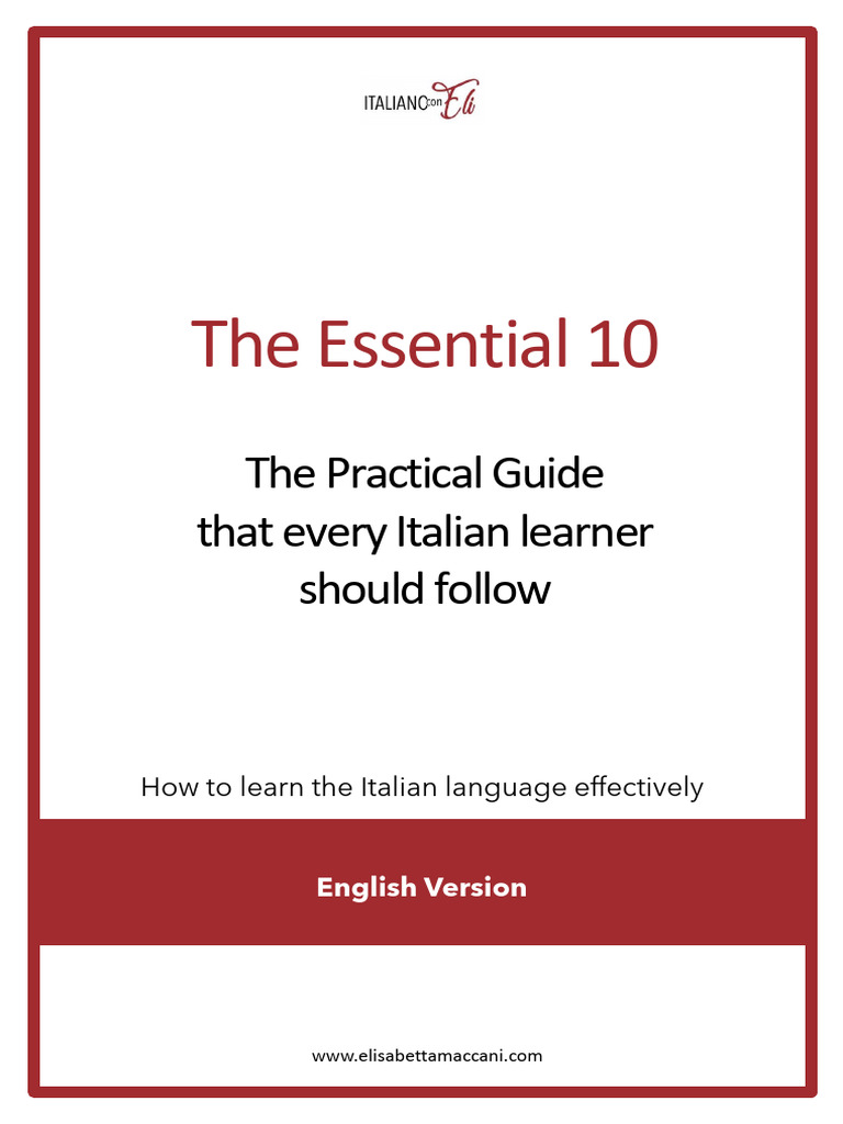 La Guida Pratica Che Ogni Studente Di Italiano Dovrebbe Seguire | PDF ...