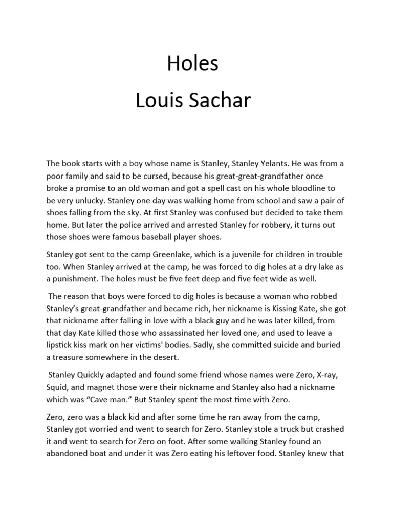 Holes Louis Sachar | PDF