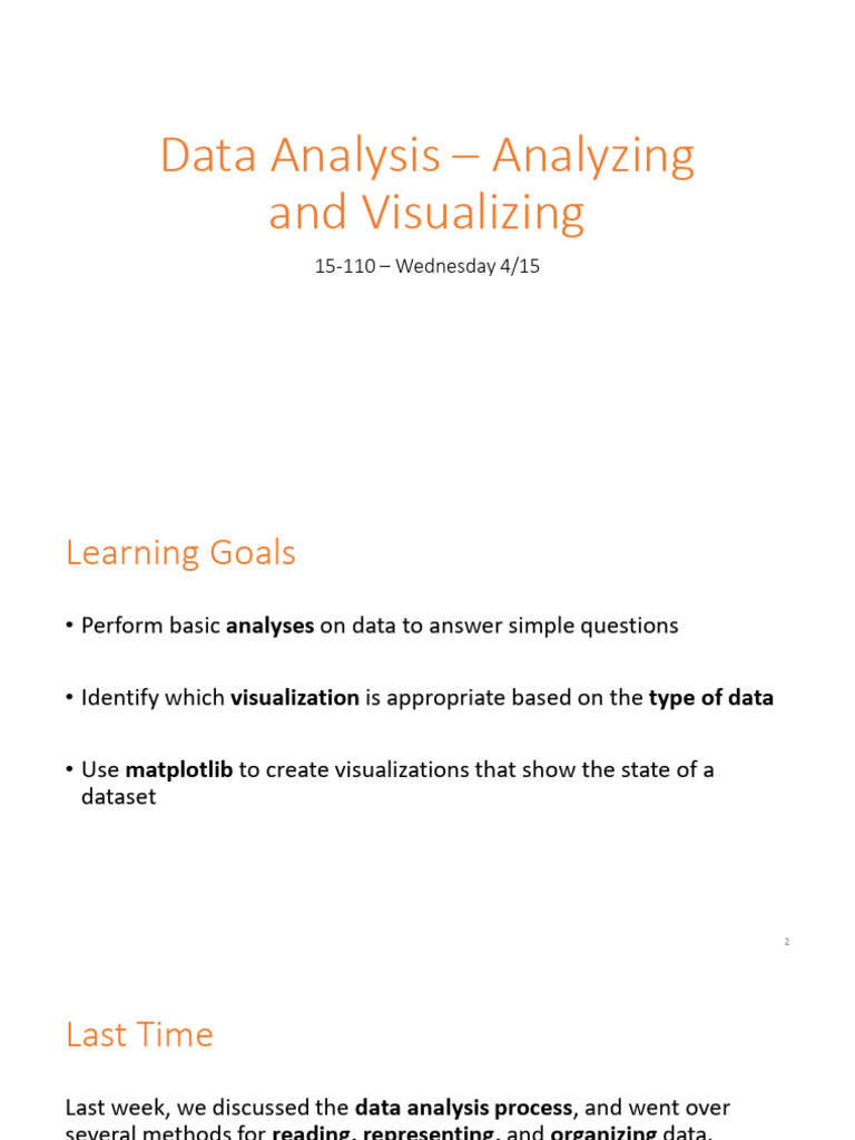 Week13 2 Data Analysis 2 | PDF | Scatter Plot | Outlier