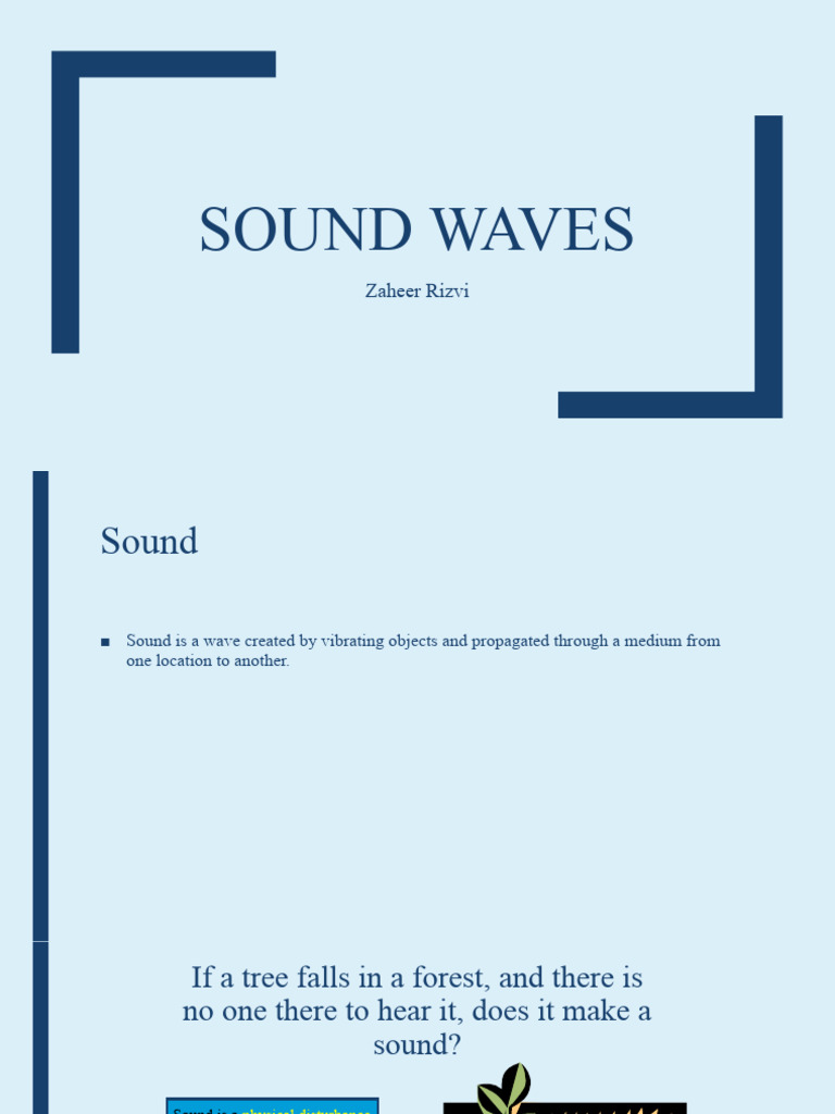 Lecture-12 Sound Waves, Zaheer Rizvi1 | PDF | Sound | Waves