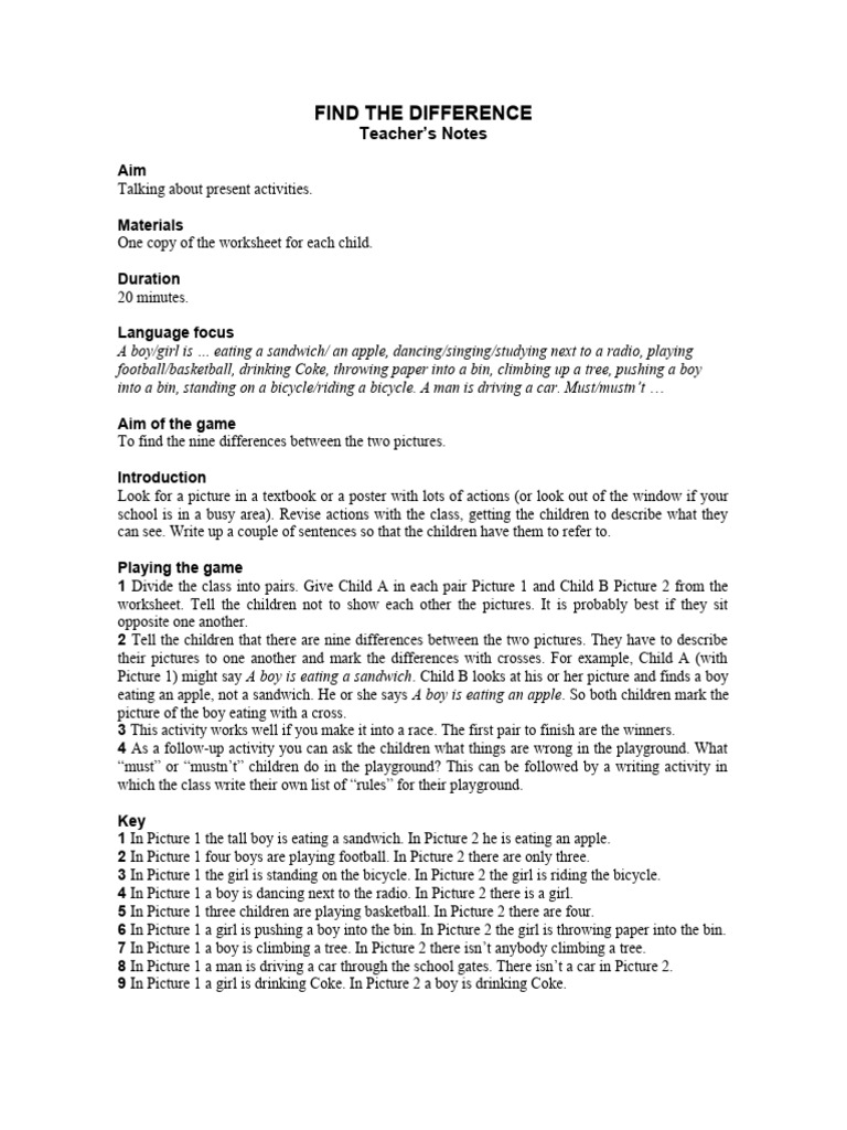 Find The Difference | PDF