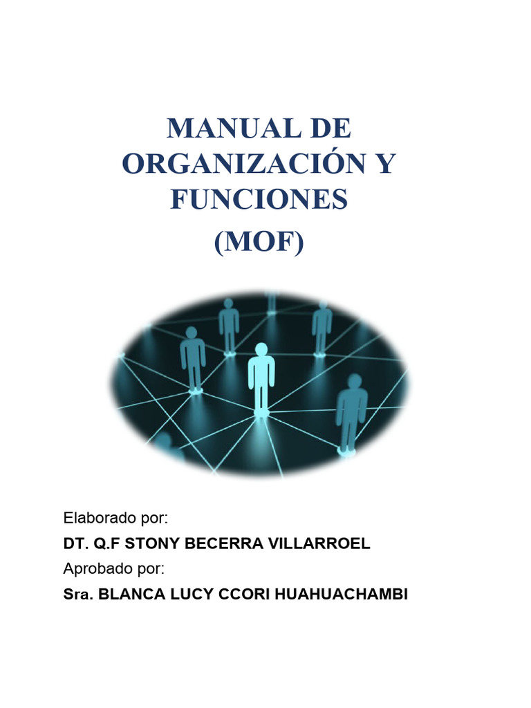 Mof - Manual de Organizacion y Funciones | PDF | Farmacia | Farmacéutico