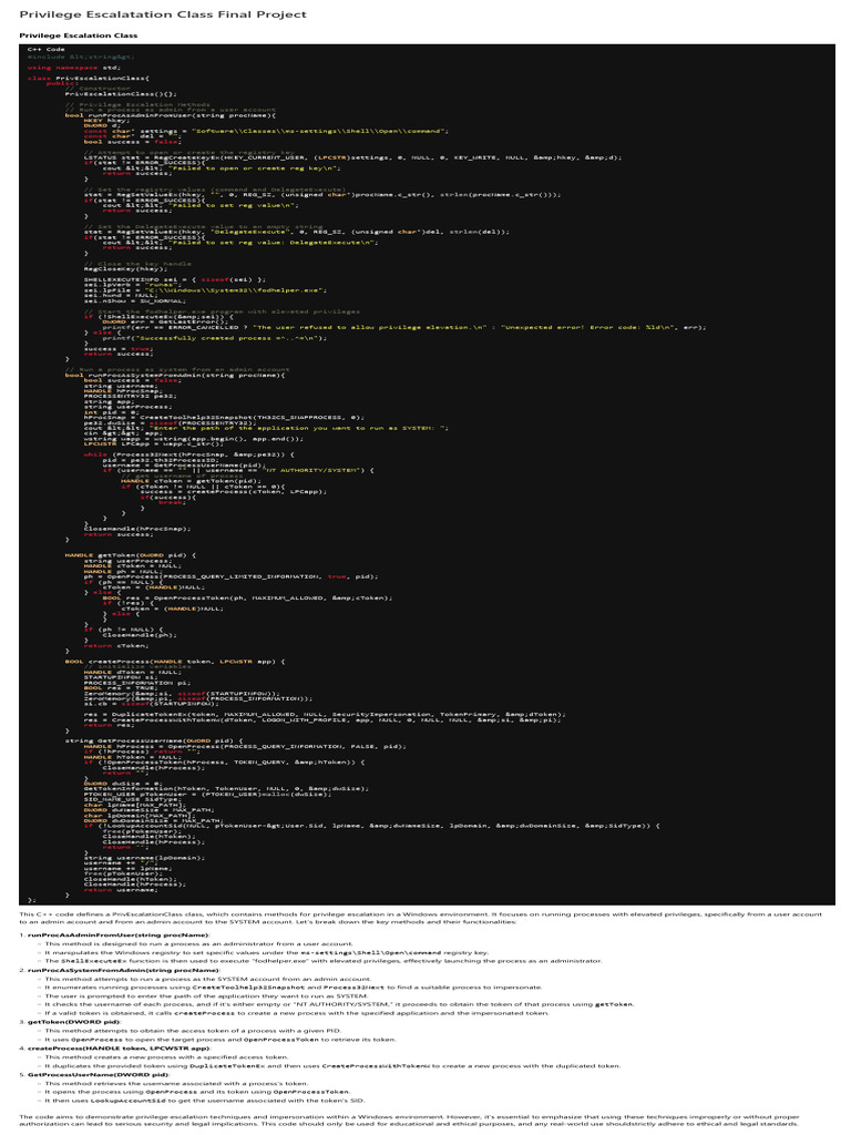 Privilege Escalatation Class Final Project | PDF | Superuser | Windows ... Privilege Escalatation Class Final Project | PDF | Superuser | Windows ...