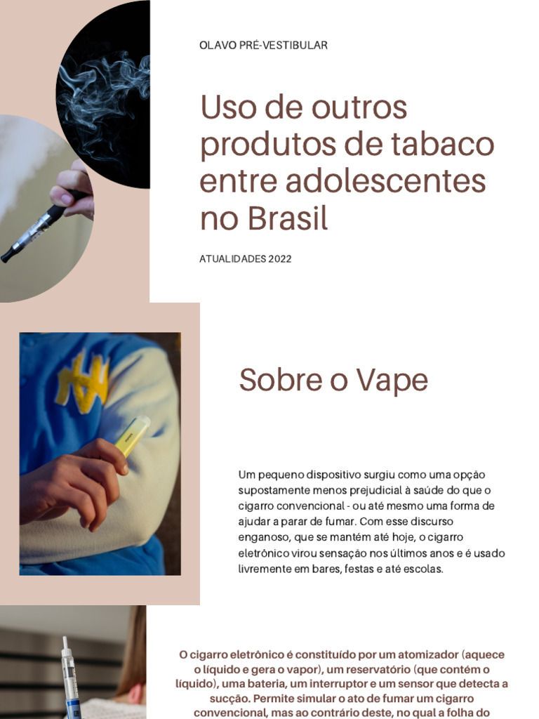 Tema 14 - Uso de Outros Cigarros Por Jovens | Download grátis PDF ...
