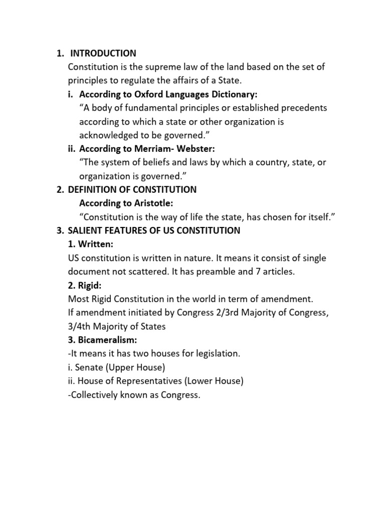 Salient Features of British Constitution | PDF | Separation Of Powers ...